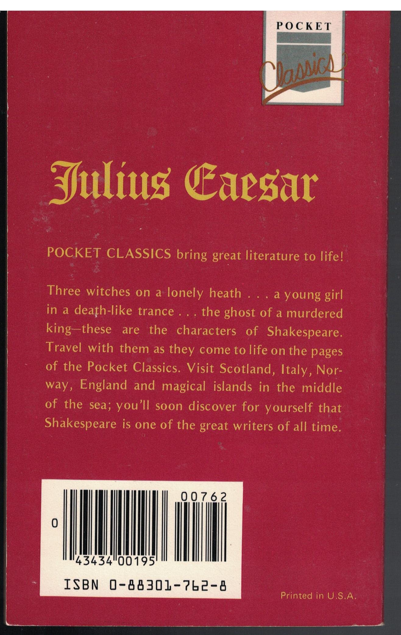 Julius Caesar Illustrated Pocket Classics by William Shakespeare ...