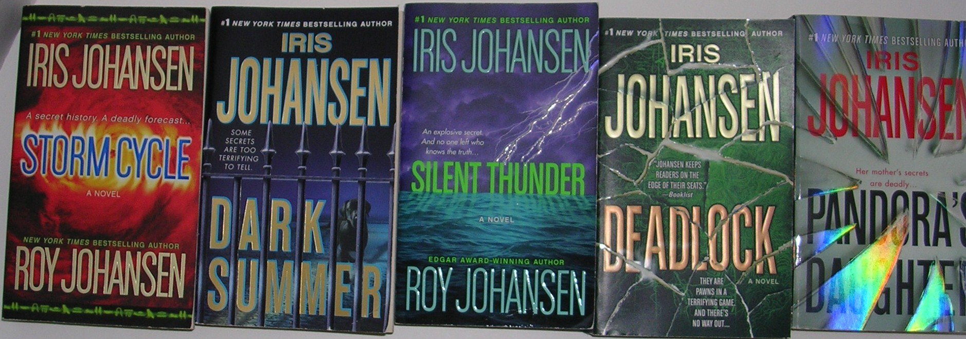Author Iris Johansen and Son Roy Johansen Five Book Bundle Collection Includes: Pandora's ...