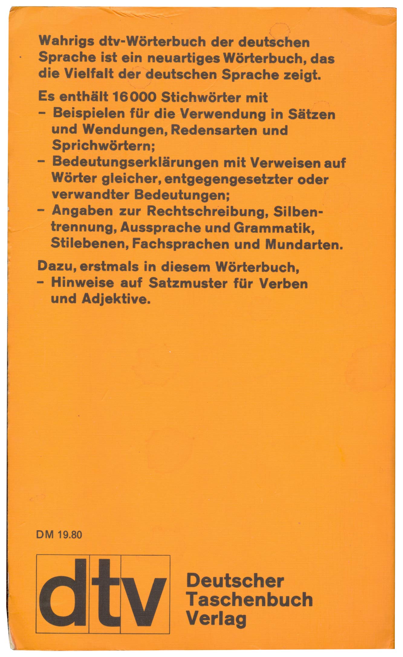 Dtv-Worterbuch Der Deutschen Sprache by Gerhard Wahrig | Goodreads