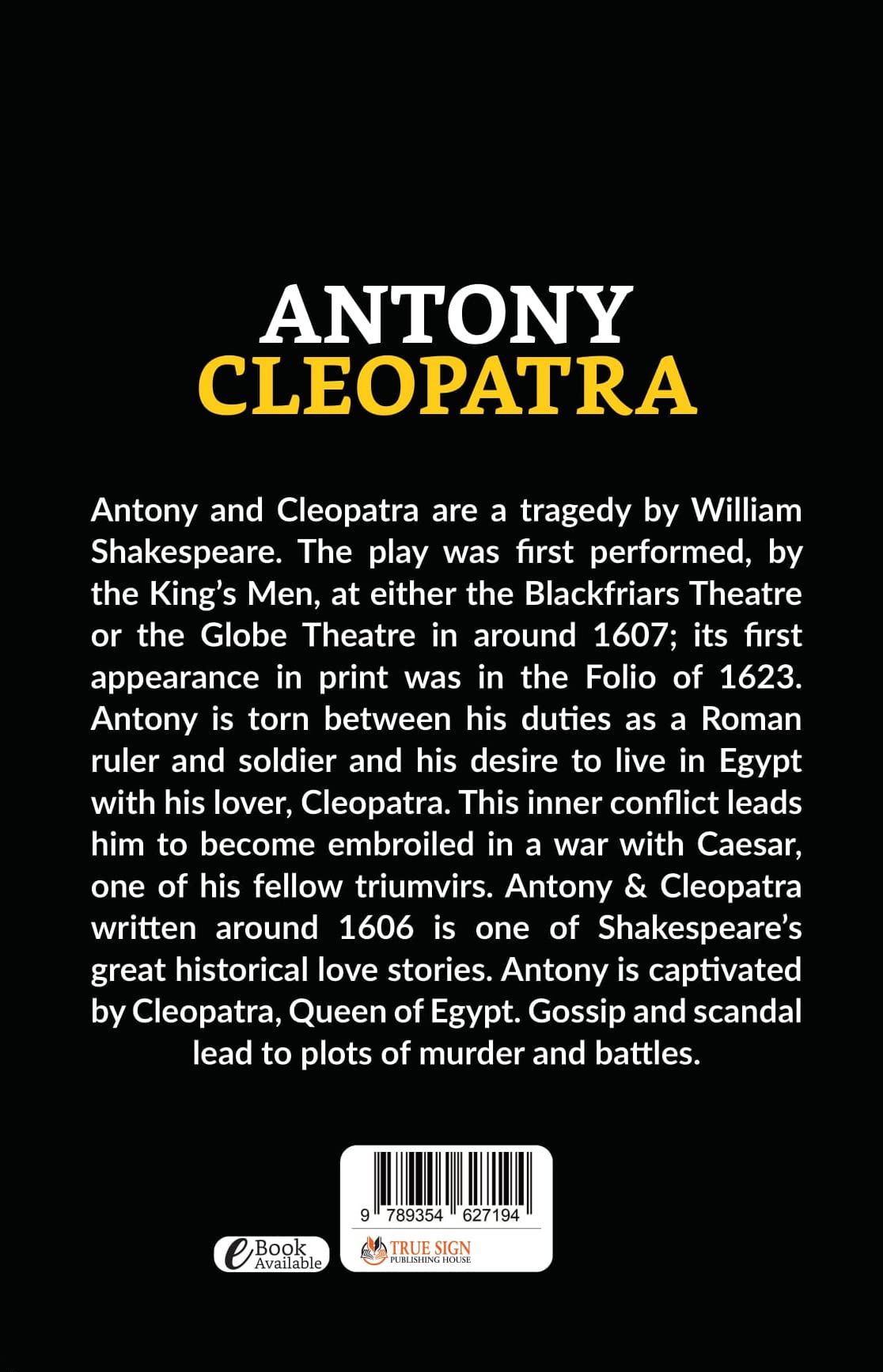 Antony Cleopatra by William Shakespeare | Goodreads