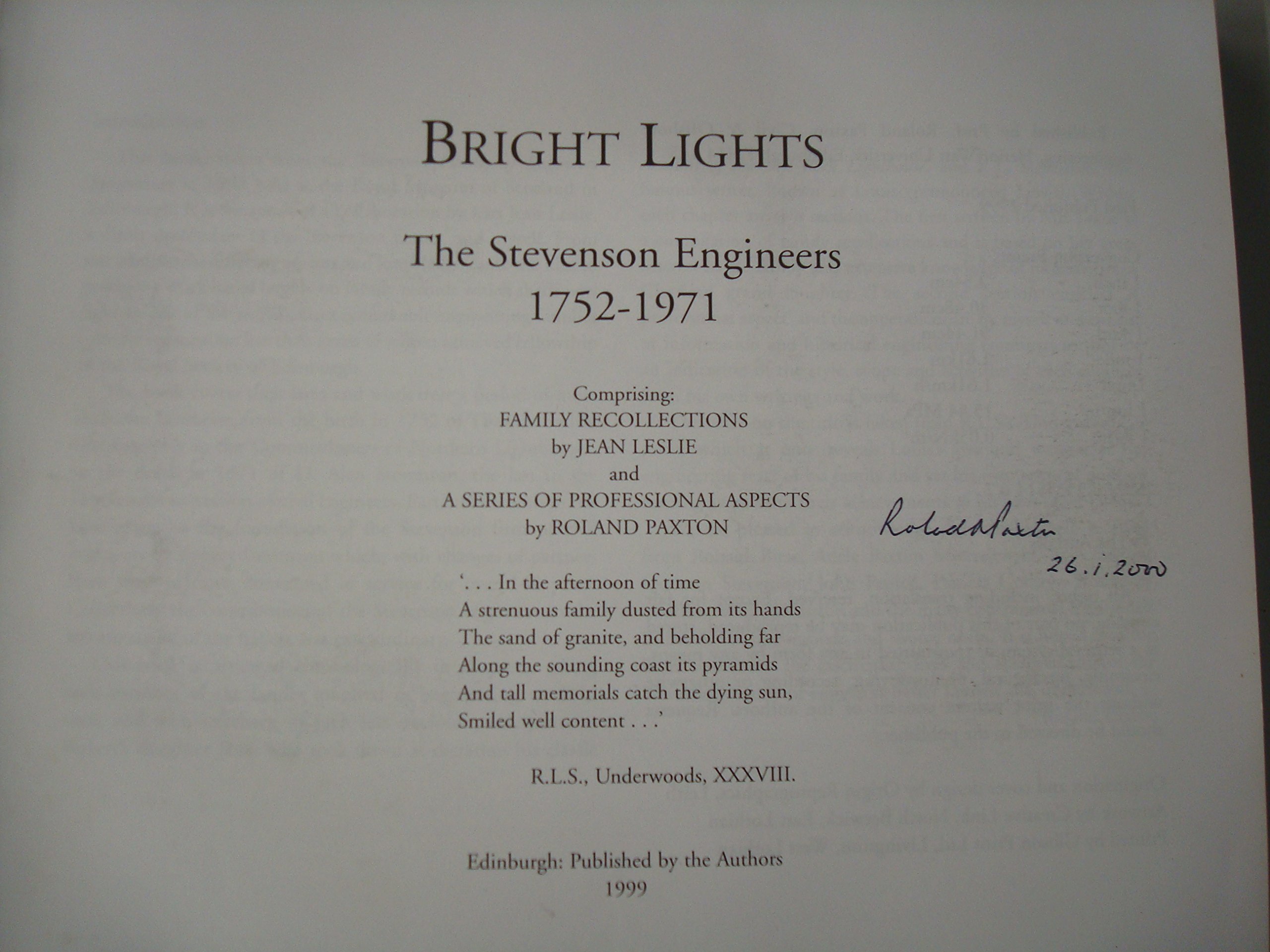 Bright Lights: The Stevenson Engineers by Jean Leslie | Goodreads