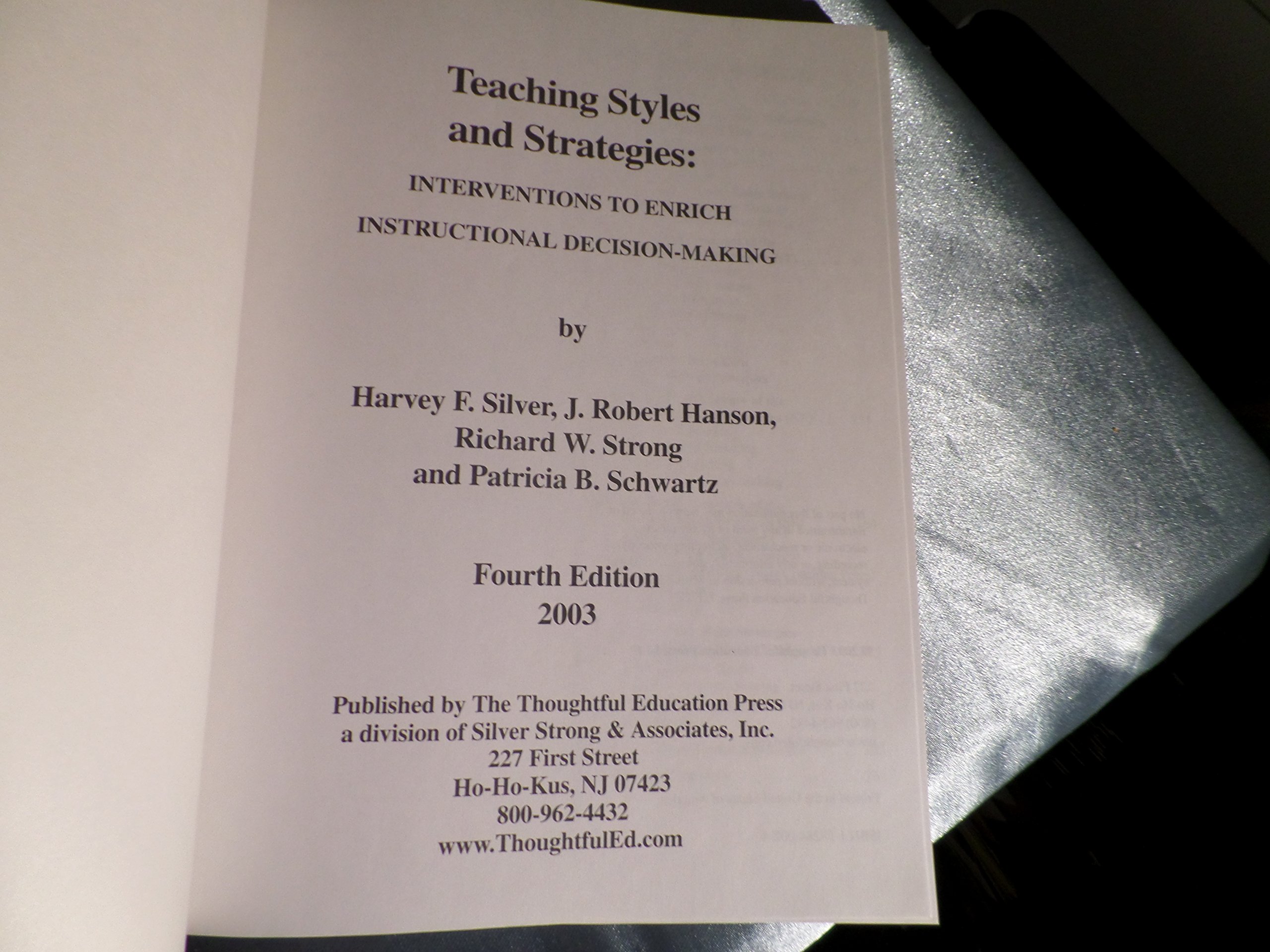 Teaching Styles & Strategies by Harvey F. Silver | Goodreads