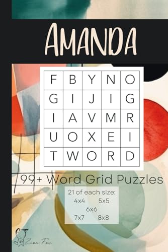 Amanda - 99+ Word Grid Puzzles: a book of mixed word grid puzzles for ...