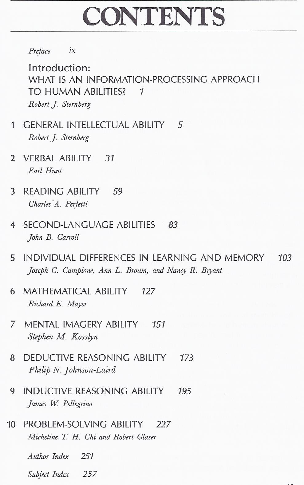 Human Abilities: An Information-Processing Approach by Robert J ...