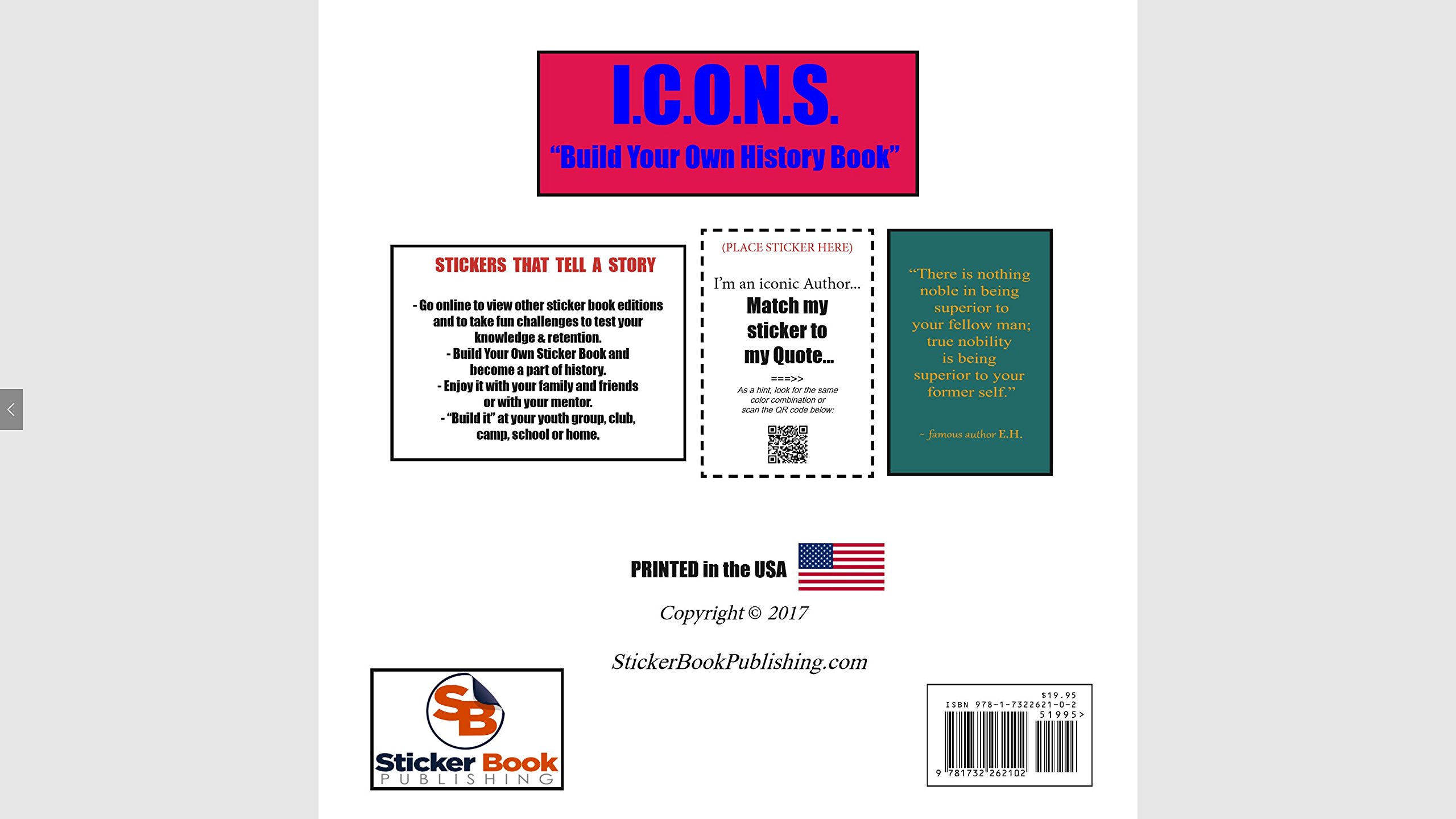 ICONS "Build Your Own History Book" Sticker Book by Amelia Earhart ...