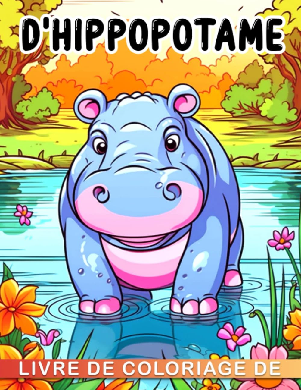Livre de coloriage d'hippopotame: 30 pages de dessins d'hippopotames ...
