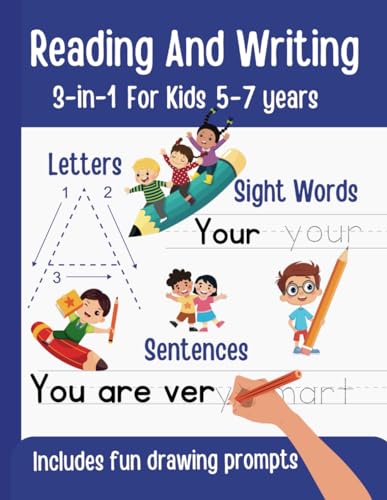 1st Grade Writing Practice 3-in-1 | Handwriting Workbook | Reading And ...