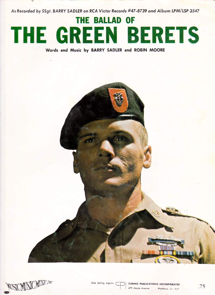 THE BALLAD OF THE GREEN BERETS [SHEET MUSIC] WITH PHOGOGRAPH OF BARRY ...