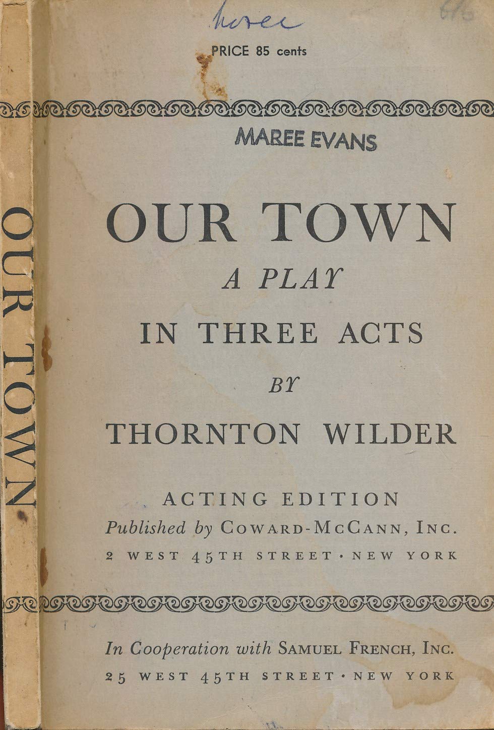Our Town: A Play in Three Acts by Thornton Wilder | Goodreads
