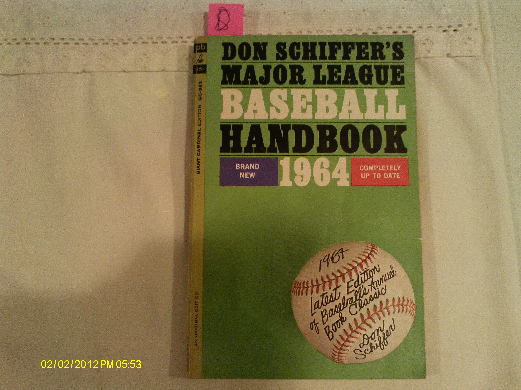 Don Schiffer's Major League Baseball Handbook, 1964 by Don Schiffer ...
