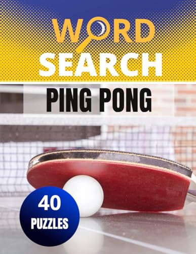 Ping pong Word Search: Large print challenging activity book puzzles ...