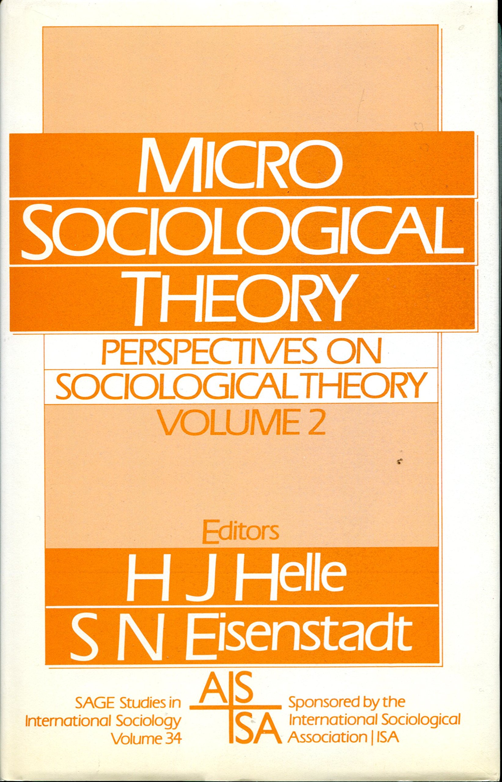 Micro-Sociological Theory: Perspectives on Sociological Theory Volume 2 ...