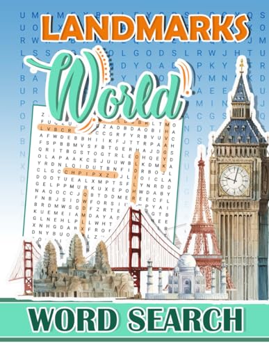 World Landmarks Word Search: Large Print Challenging Puzzles About ...