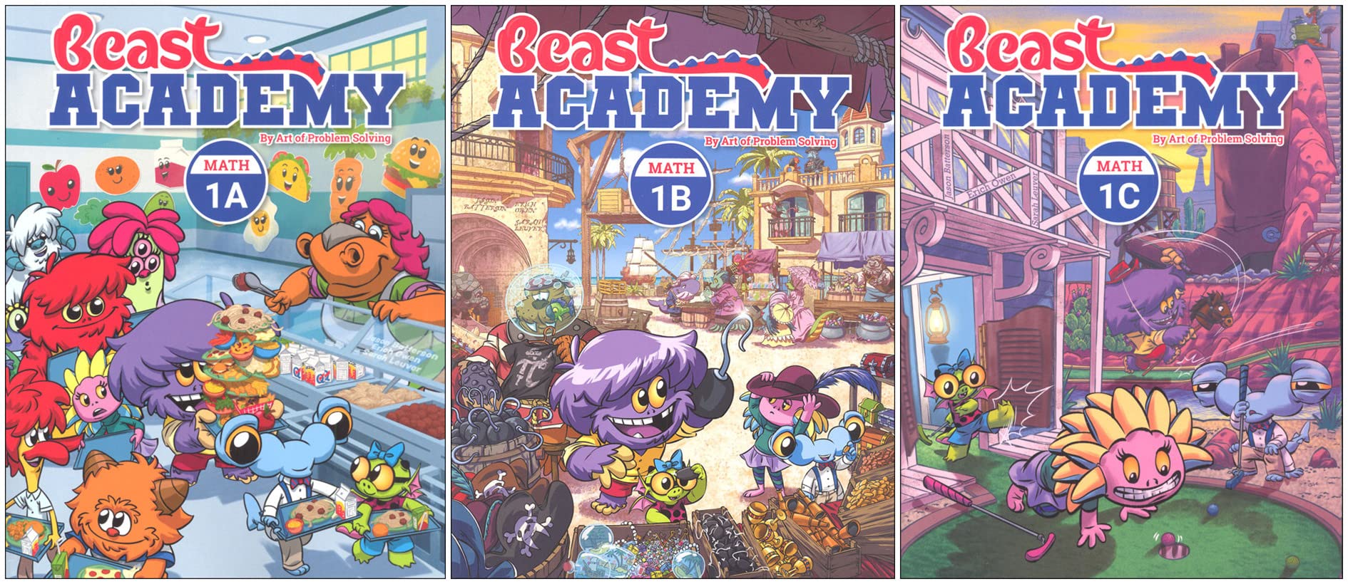 Beast Academy Grade 1 Math Guide and Practice (Combined Volume) 3 Books ...