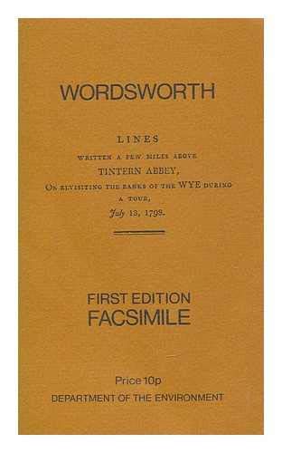 LINES WRITTEN A FEW MILES ABOVE TINTERN ABBEY by William Wordsworth ...