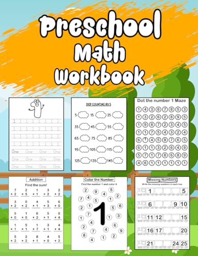 Preschool Math Workbook: A Fun Learning Activity Book with Number ...
