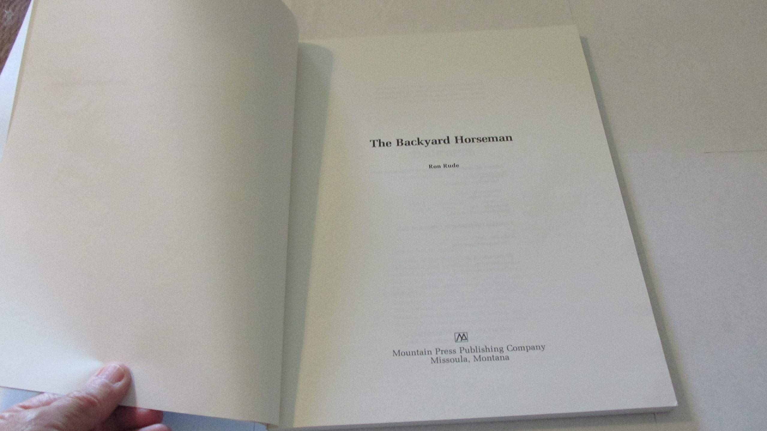 The Backyard Horseman by Ron Rude | Goodreads