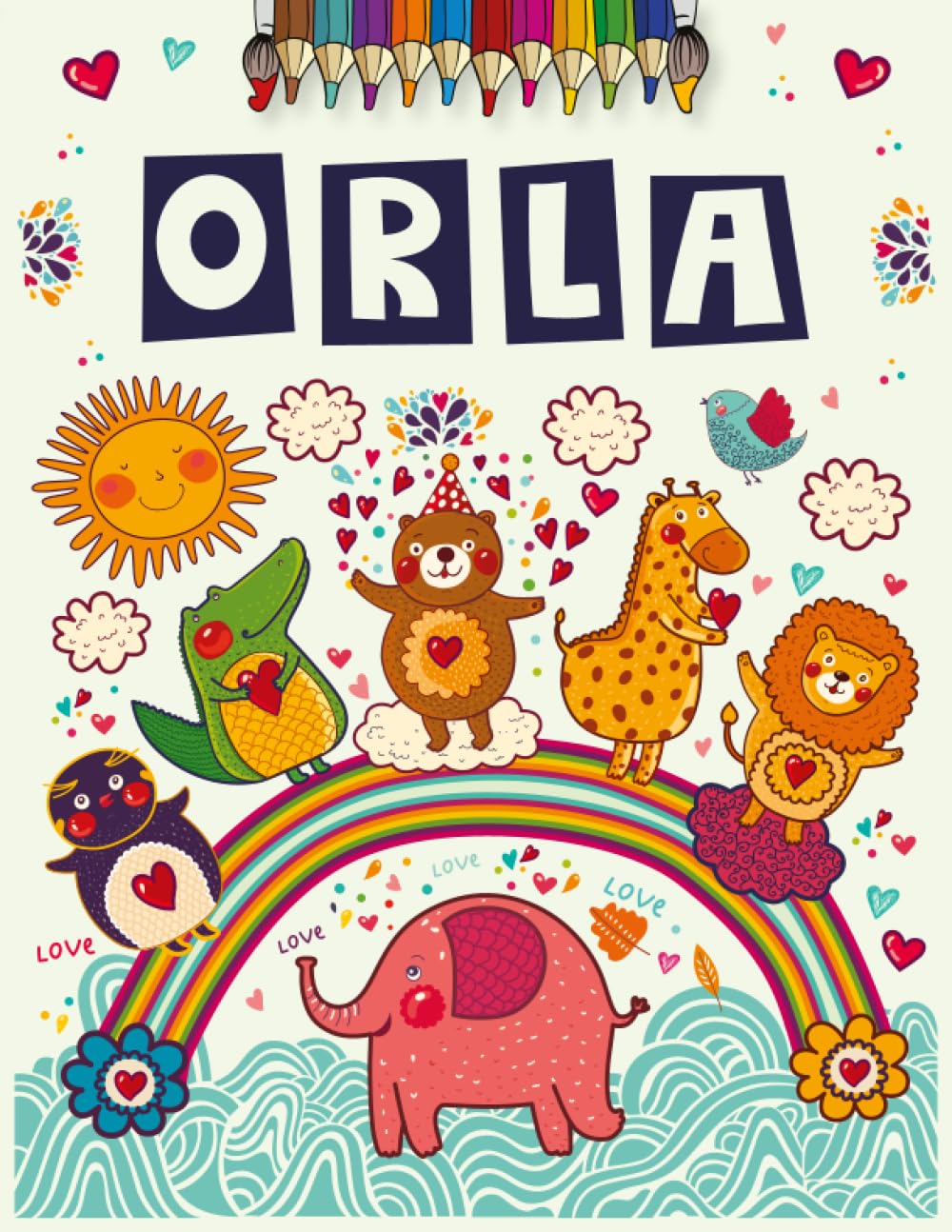 Orla: Personalized Coloring Book for Orla | Theme: Animals | Birthday ...