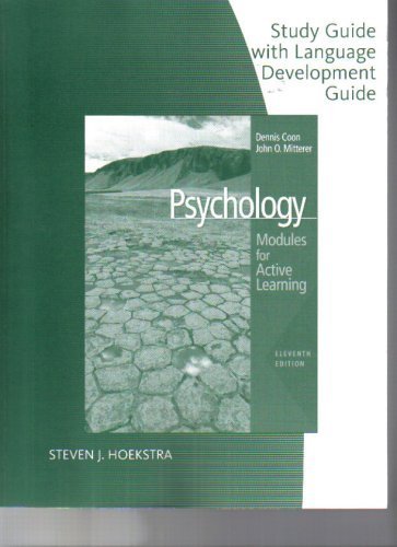 Study Guide with Language Development Guide for Coon/Mitterer's ...