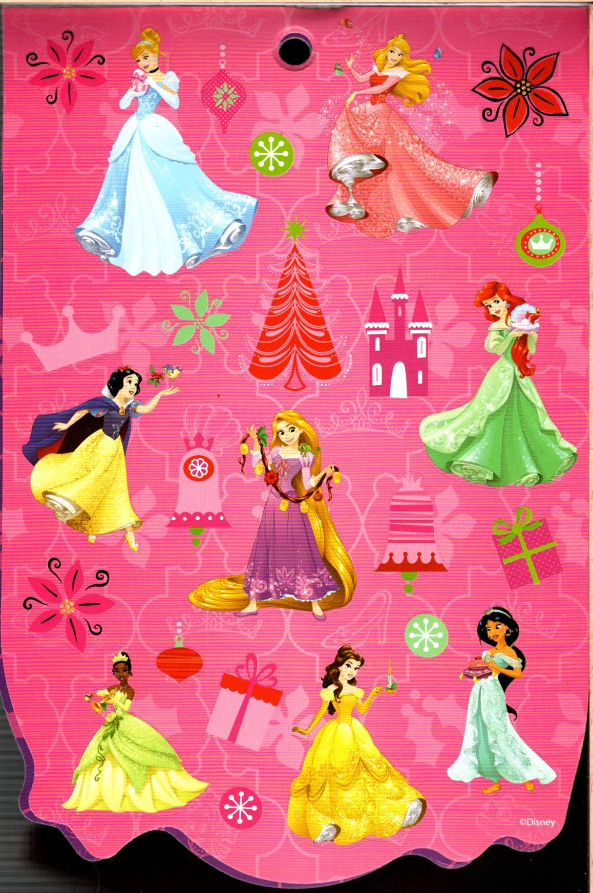 Holiday Christmas Sticker Books - Disney Princess 125 Stickers! by Walt ...