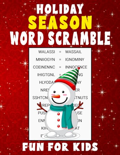 Holiday Season Word Scramble Fun For Kids: Develop Your Child's Problem ...