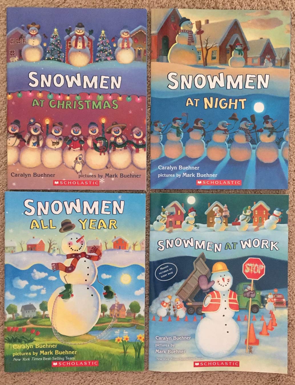 4 Books: Snowmen All Year, Snowmen At Night, Snowmen At Work, Snowmen ...