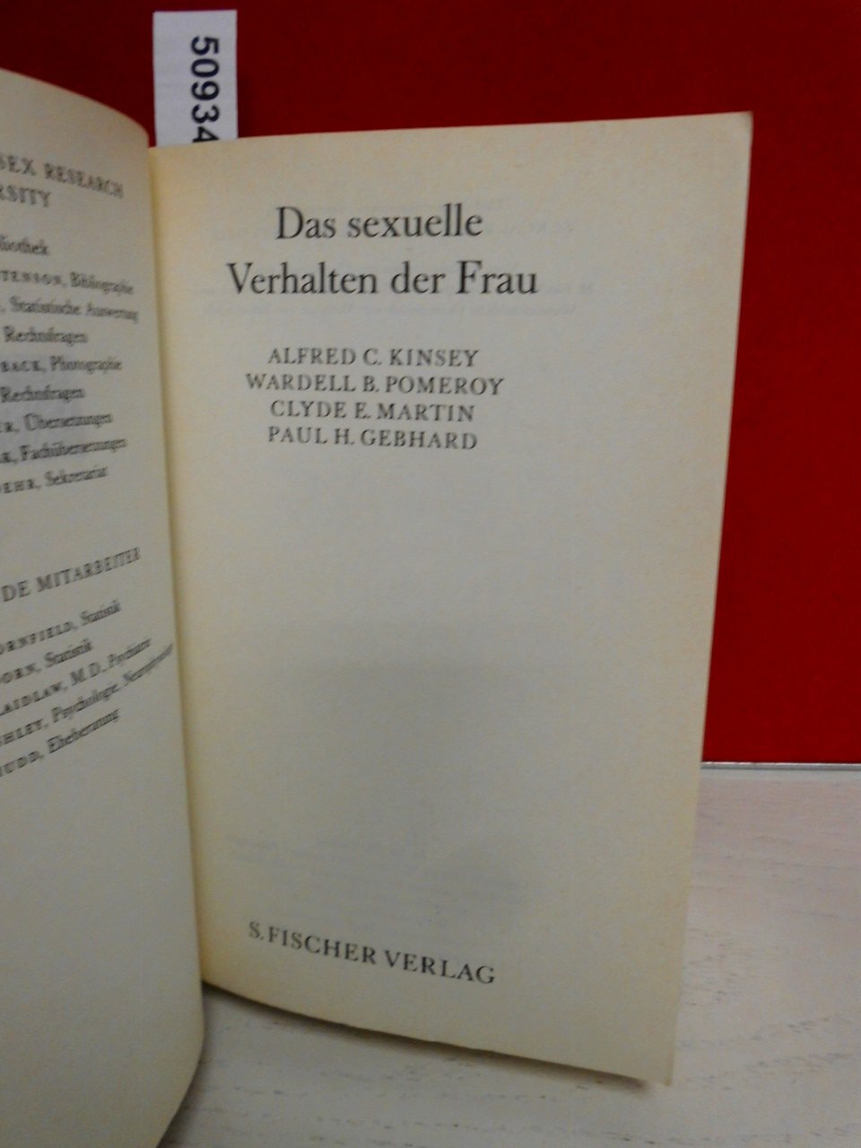 Das Sexuelle Verhalten Der Frau [Kinsey Report: Sexual Behavior in the ...