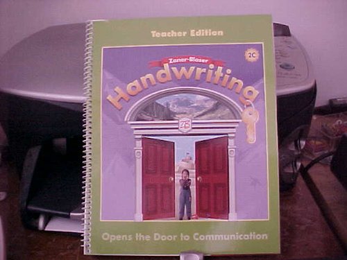 Zaner-Bloser Handwriting, Grade 2C, Teacher Edition by Clinton S ...