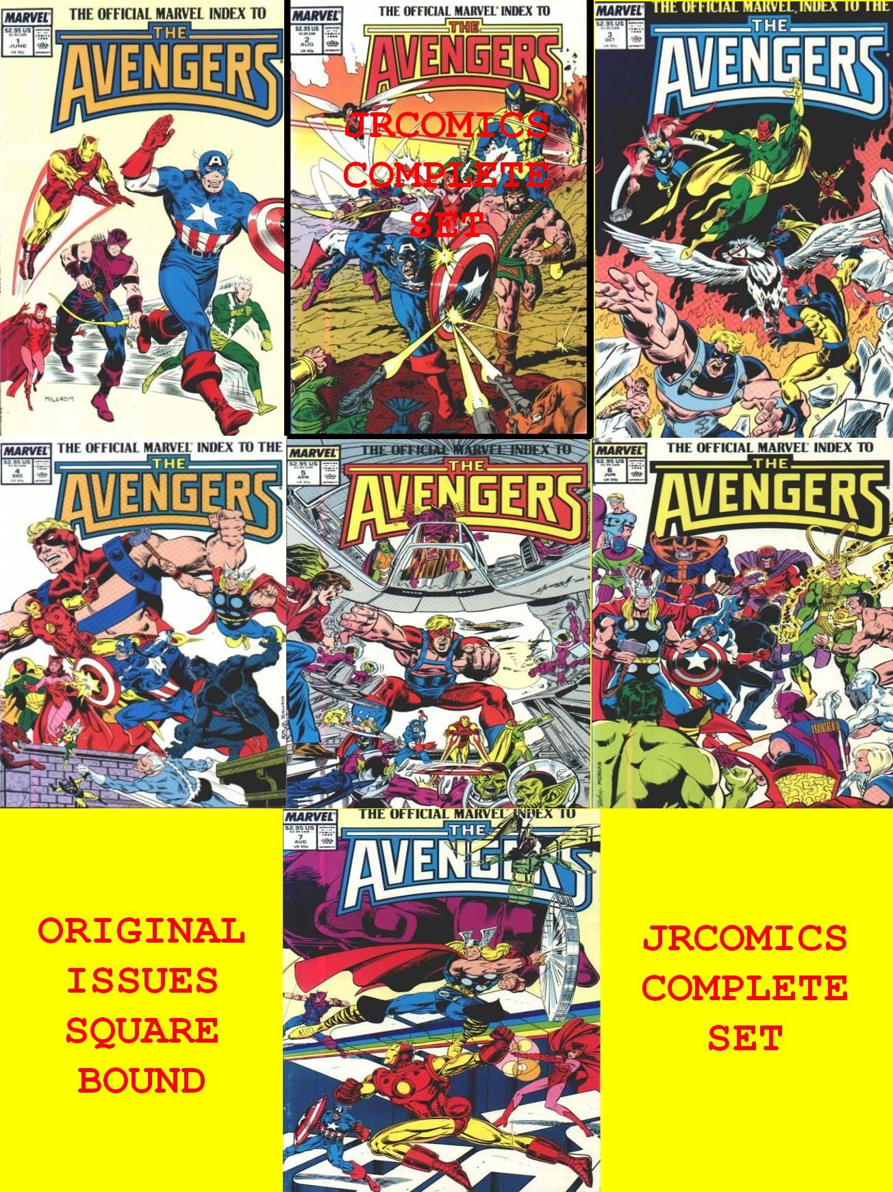 AVENGERS INDEX #1-7 complete series (THE OFFICIAL MARVEL INDEX TO THE ...