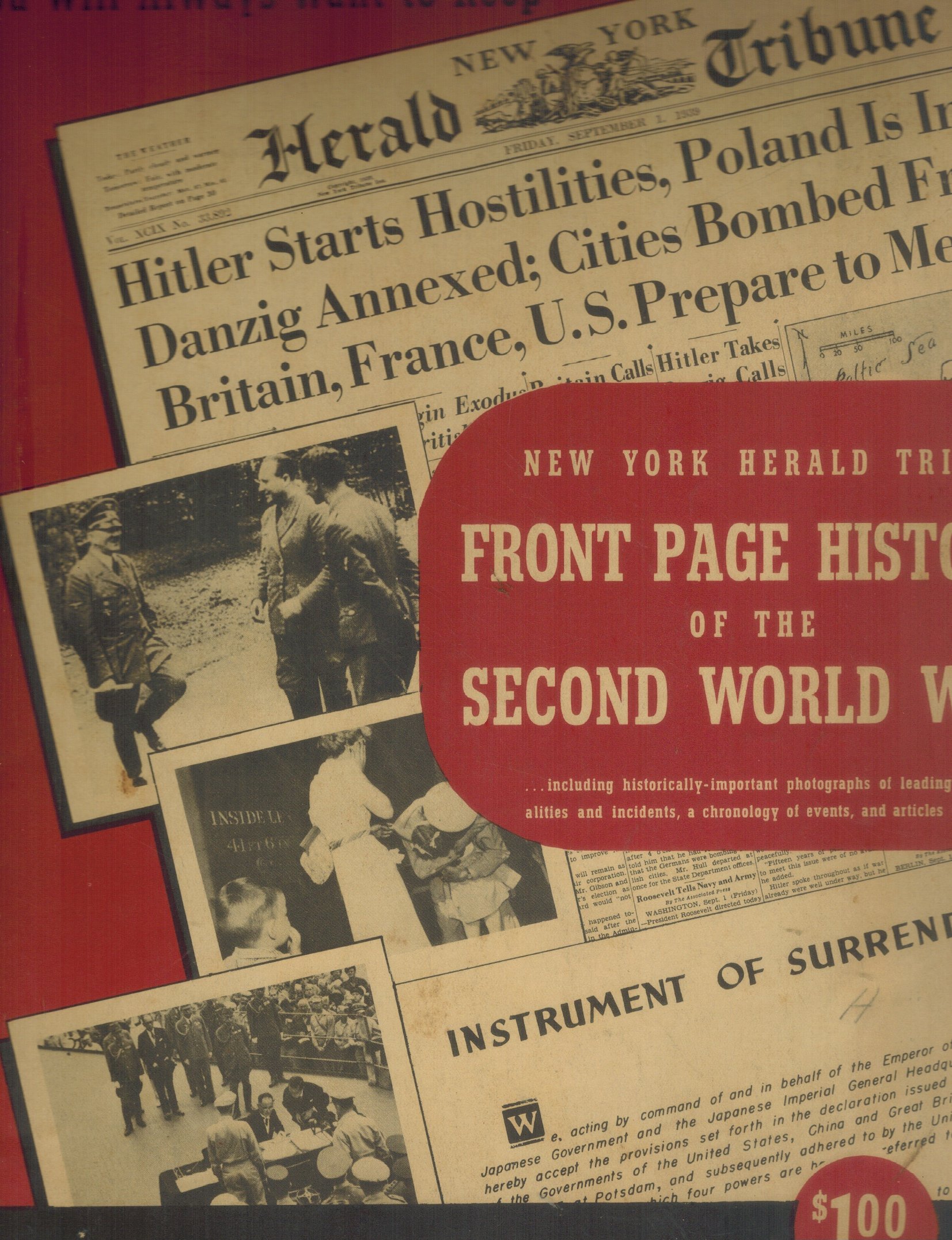 New York Herald Tribune Front Page History of the Second World War by ...