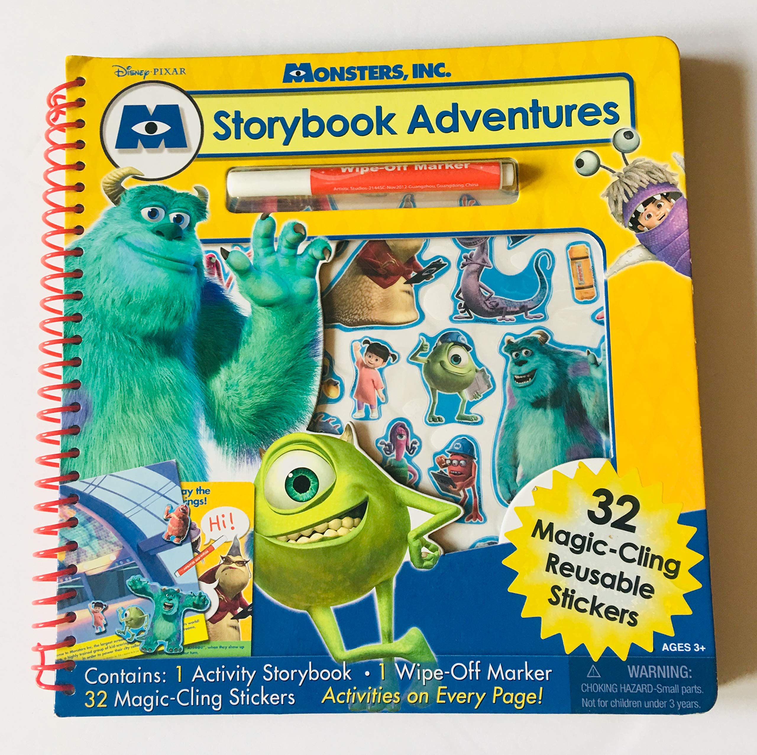 Disney Pixar Monsters Inc Storybook Adventures - 32 Magic Cling ...