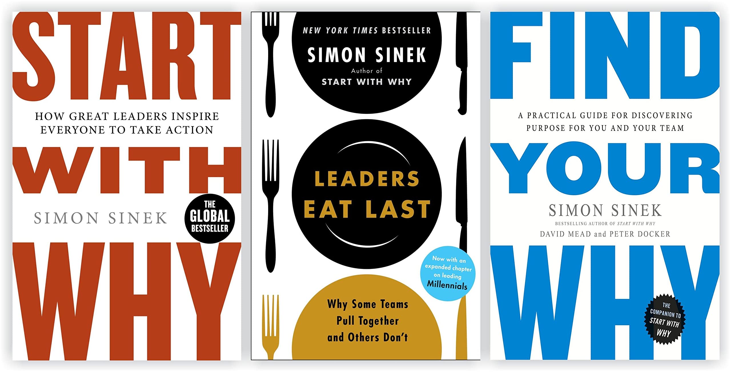 Start with Why 3 Books Set Collection (Leaders Eat Last, Start with Why ...