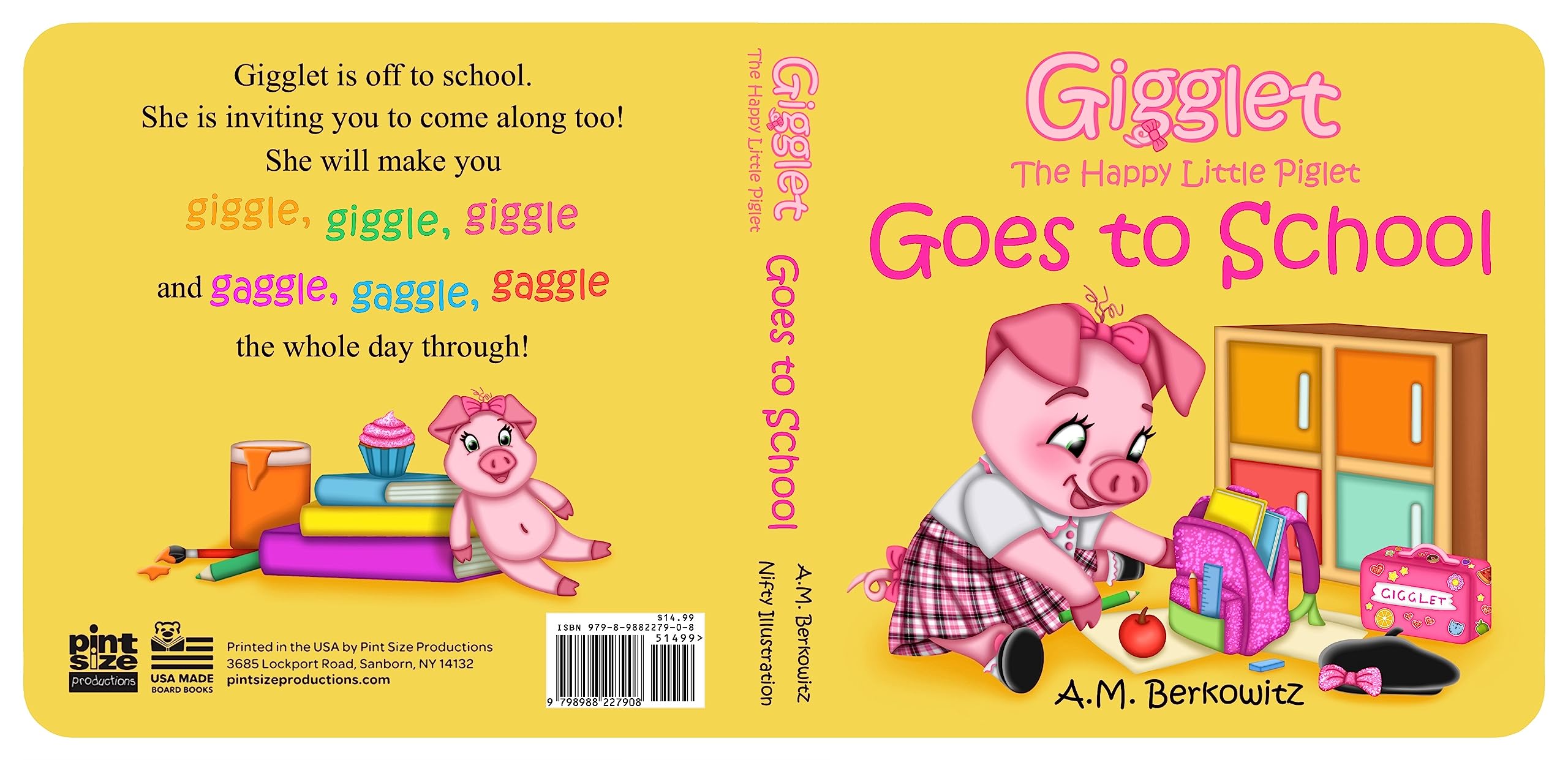 Gigglet The Happy Little Piglet Goes to School by A.M. Berkowitz ...