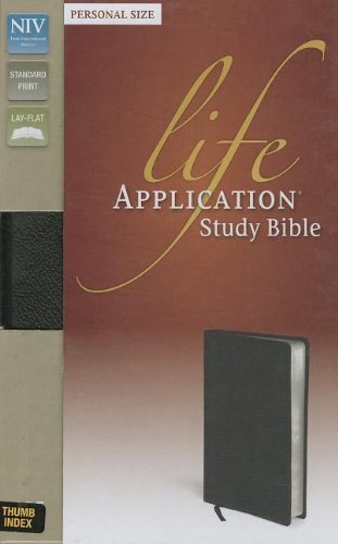 NIV, Life Application Study Bible, Bonded Leather, Black, Indexed, Lay ...