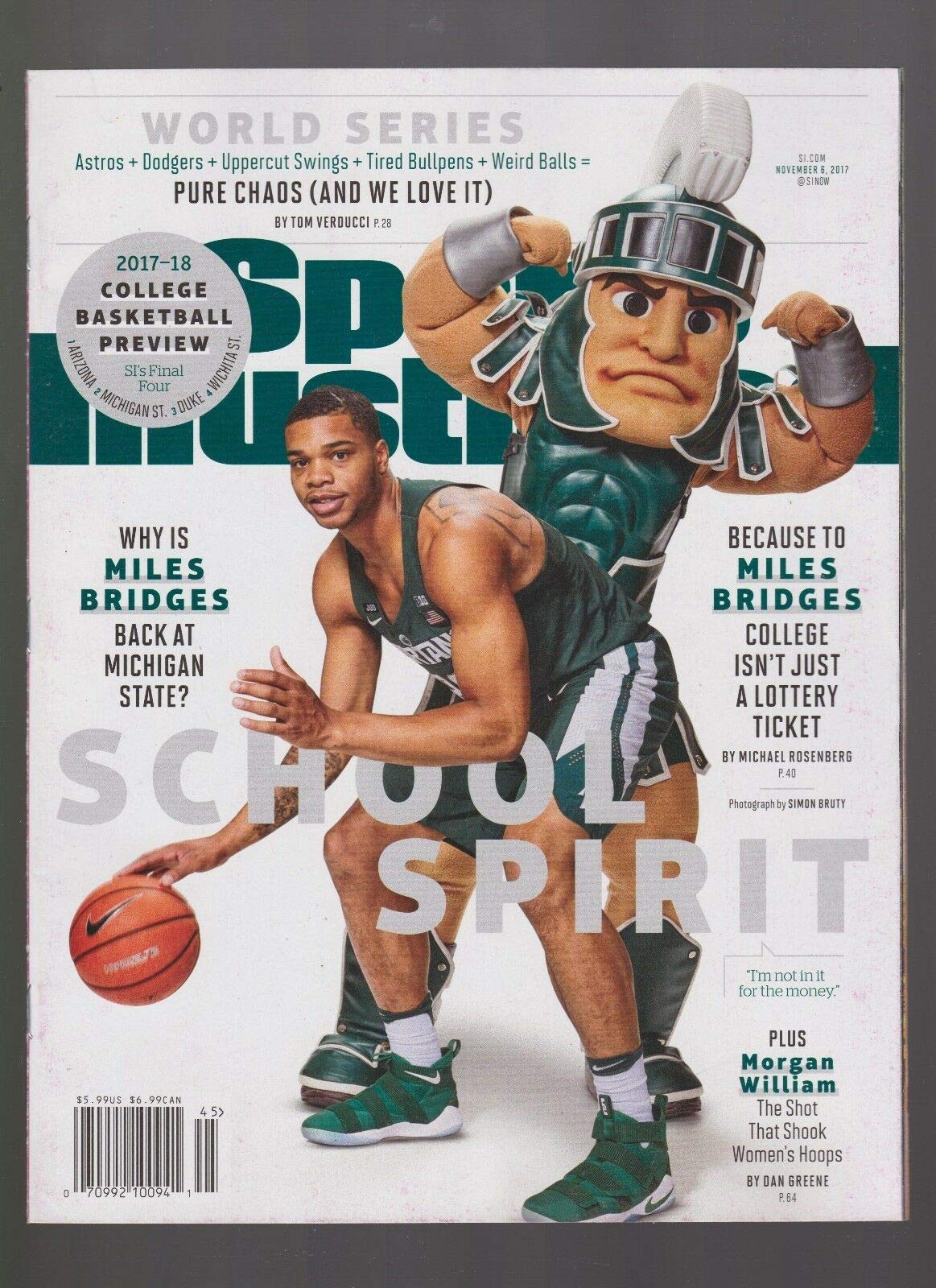 SPORTS ILLUSTRATED(SI) MAGAZINE 2017- 2018 COLLAGE BASKETBALL PREVIEW ...