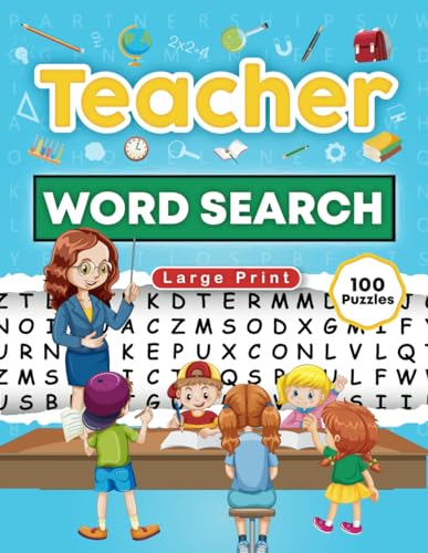 Teacher Word Search Book - 100 Puzzles - Large Print - Great Teacher ...
