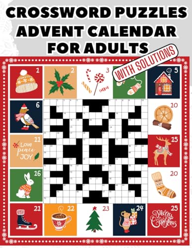 Crossword Puzzles Advent Calendar for Adults: Medium-Level Crossword ...