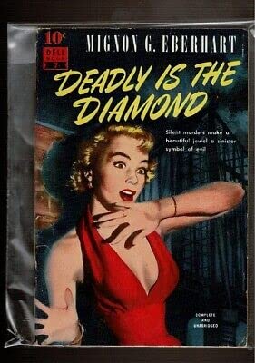 Rare DEADLY IS THE DIAMOND by Mignon G. EberhartDell Publishing 1st edit/1st print 1951 ...
