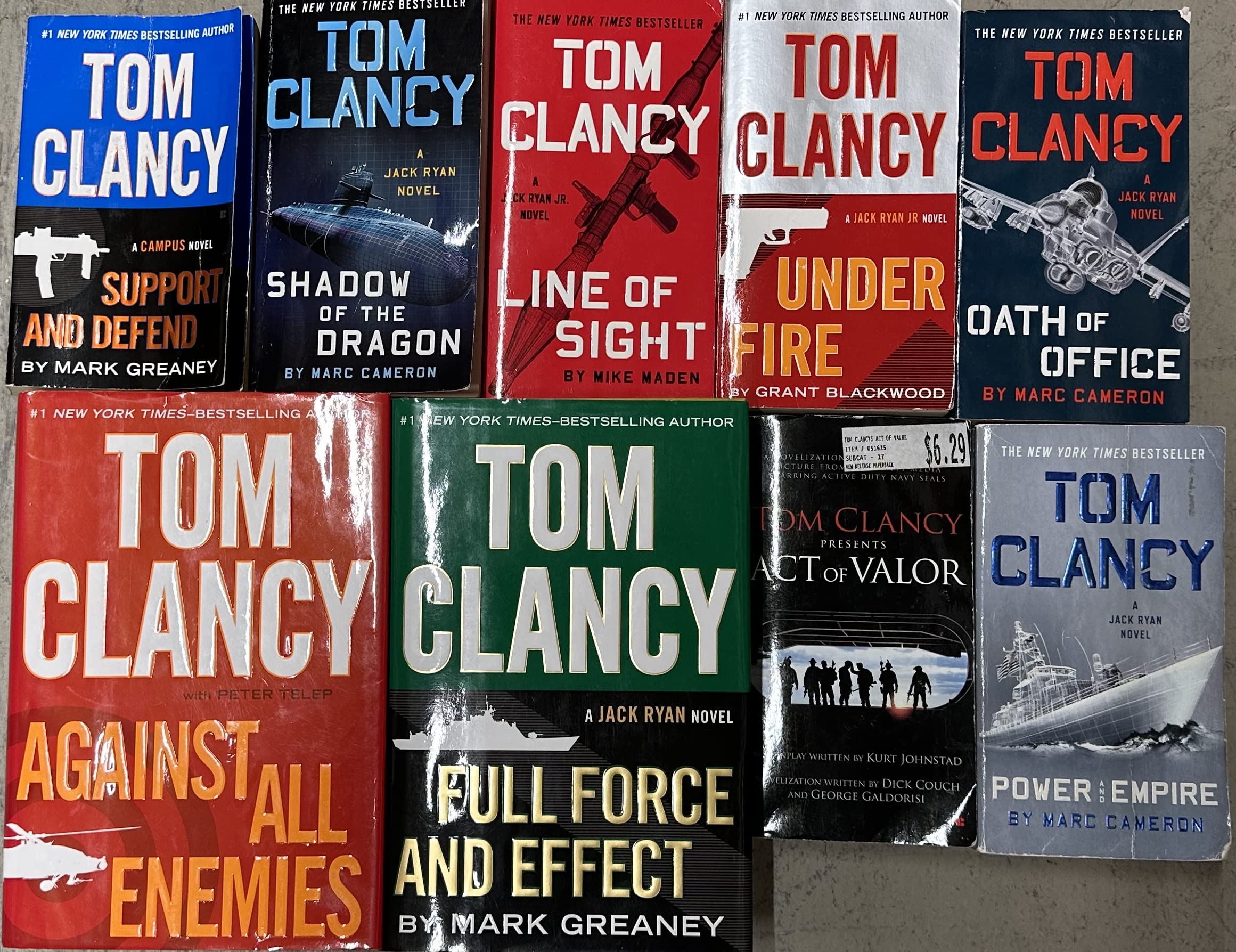 Jack Ryan Jr. Series Set of Campus Novels by Tom Clancy 9 Book Set by ...