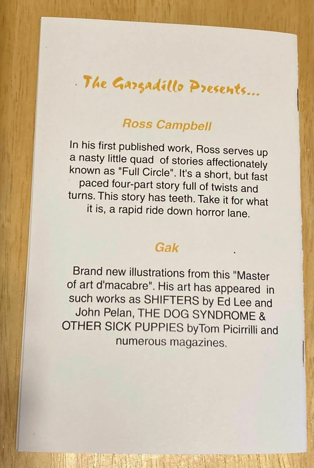 Full Circle: The Gargadillo Presents by Ross Campbell | Goodreads