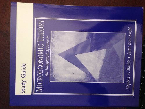 Microeconomic Theory: Integrated Approach by S.J. Mathis by Stephen ...