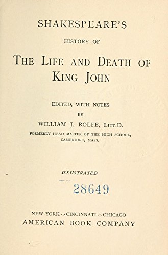 Shakespeare's History of the Life and Death of King John by William Shakespeare | Goodreads