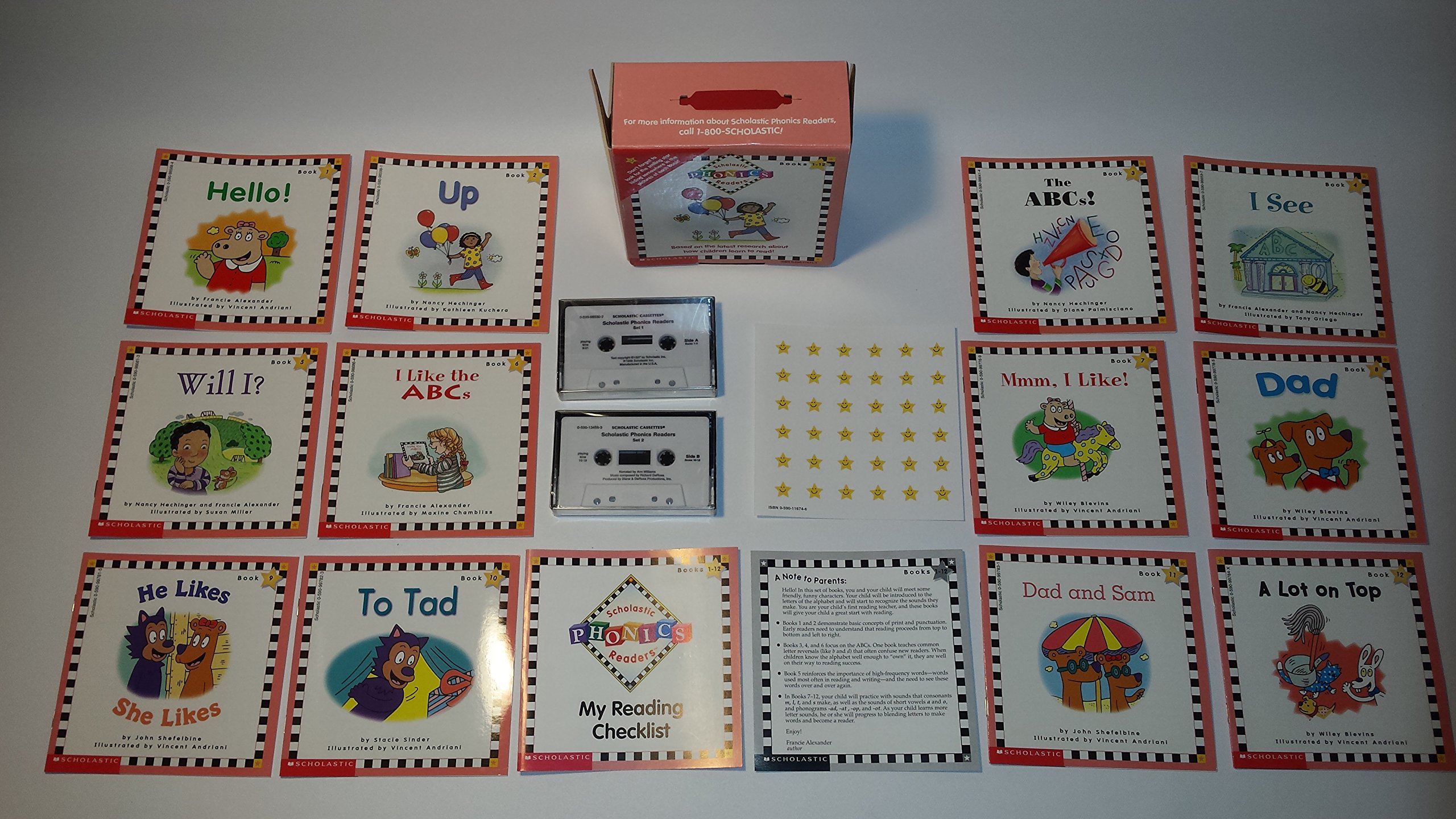 Scholastic Phonics Readers Set # 1/ Books 1-12 with Audio Cassette ...