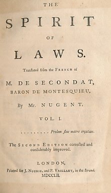 The Spirit of Laws. 2 volume set by Montesquieu | Goodreads
