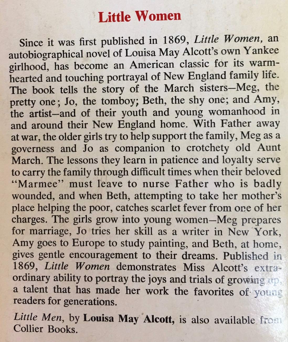 Little Women: Or, Meg, Jo, Beth, and Amy, Parts I and II by Louisa May ...