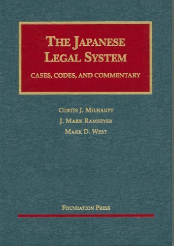 The Japanese Legal System: Cases, Codes, and Commentary (University ...