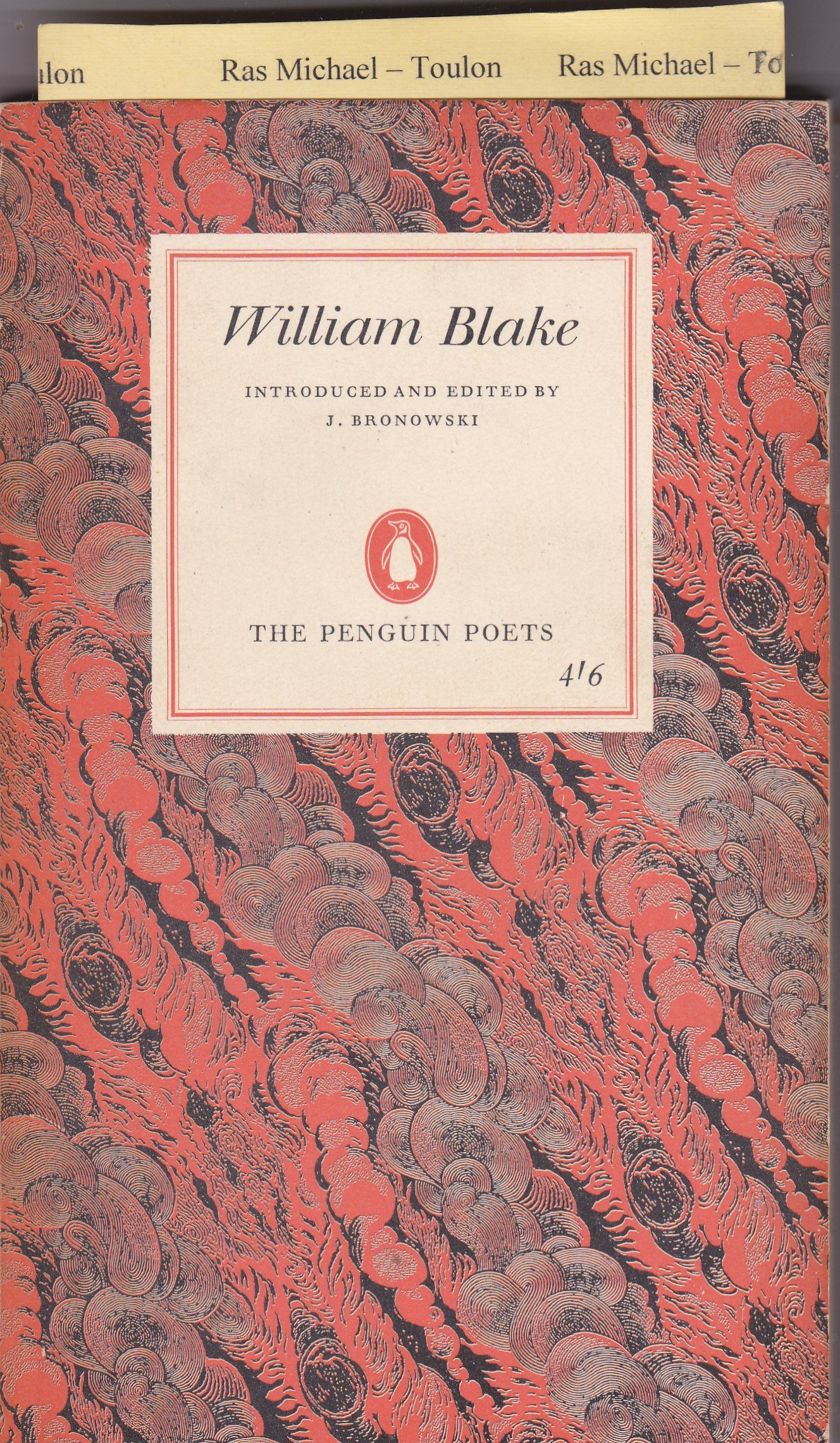 William Blake: A Selection of Poems and Letters by Jacob Bronowski ...