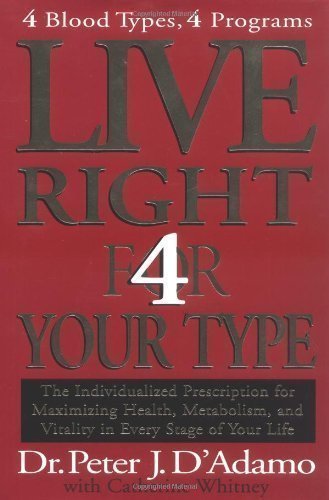 Live Right 4 Your Type by Dr. Peter J. D'Adamo by Peter J. D'Adamo | Goodreads