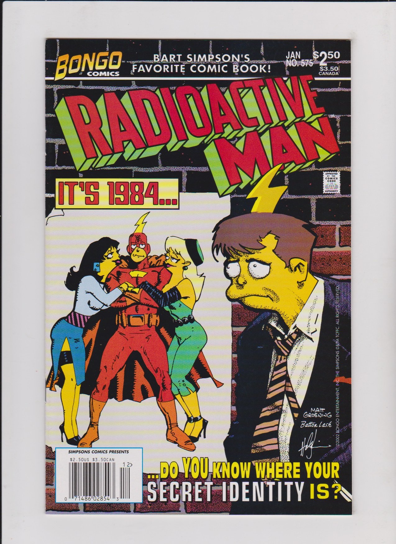 Simpsons Comics Presents Radioactive Man, No. 575 by Bongo Comics ...
