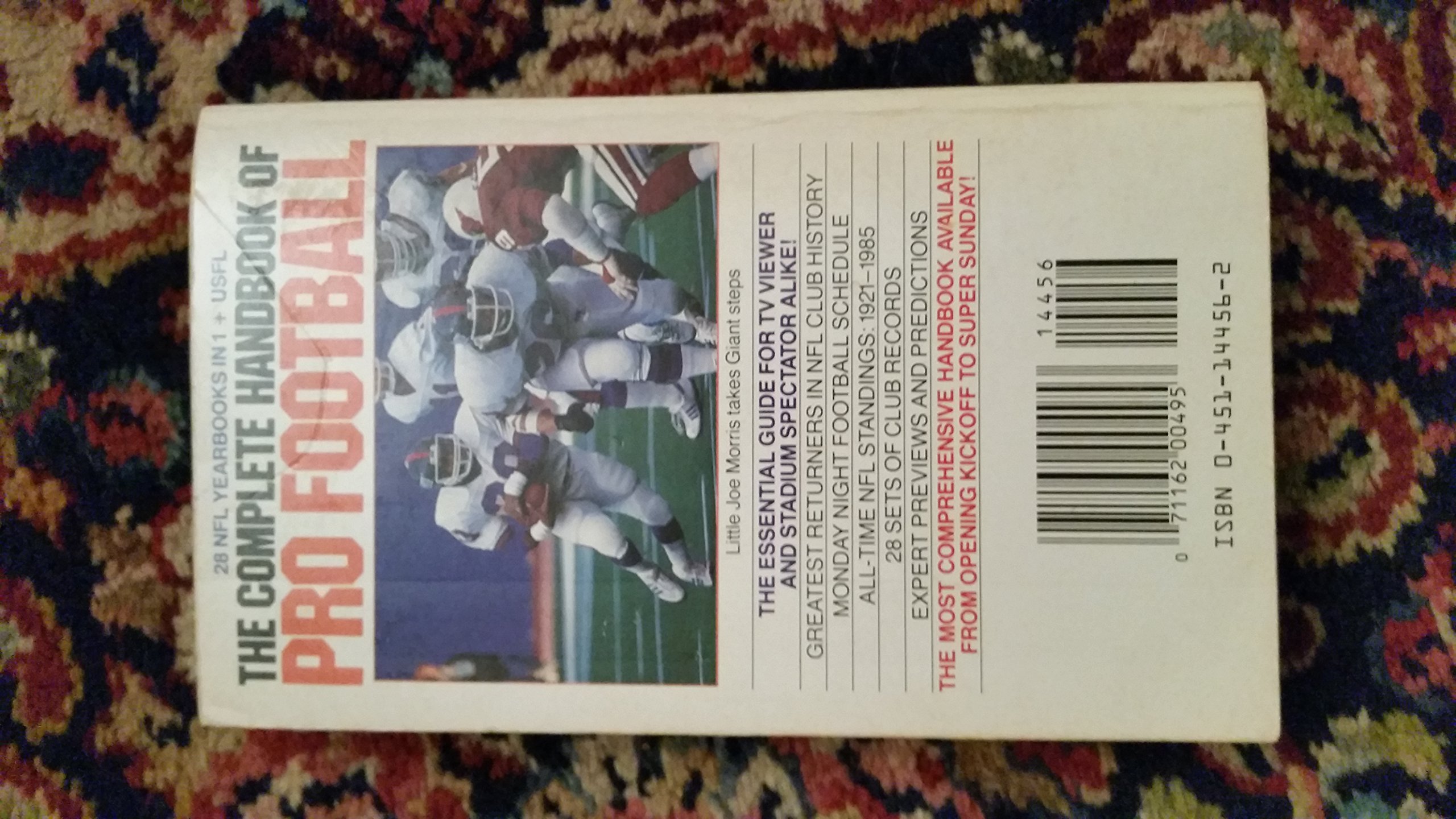 The Complete Handbook of Pro Football 1986: 1986 Edition by Zander ...